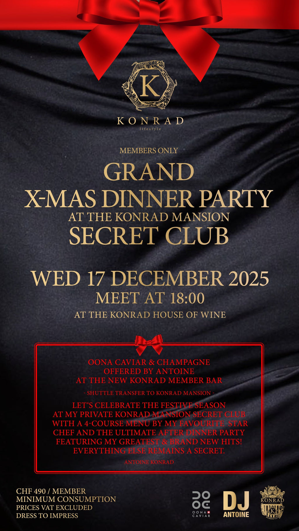 KONRAD Legendary X-MAS Dinner Party 2025 – Konrad Lifestyle AG